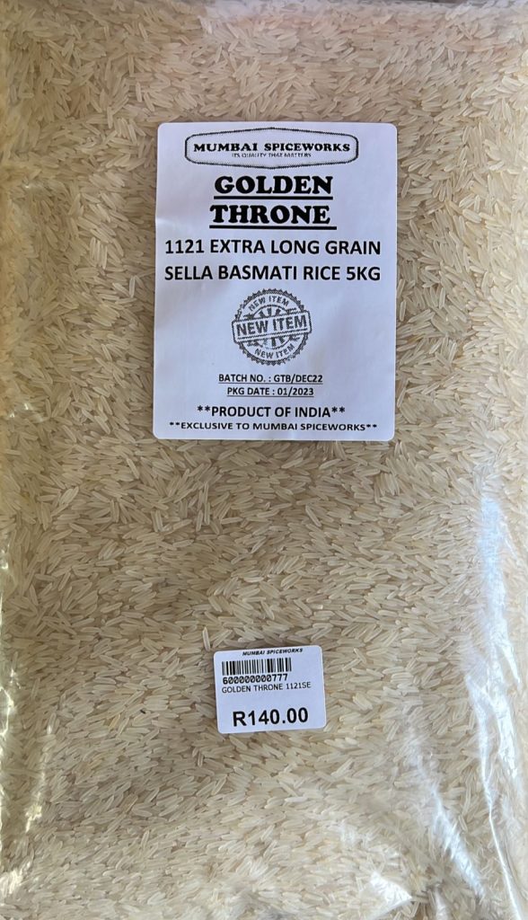 Golden Throne Extra Long Grain Sella Basmati Rice - Mumbai Spiceworks